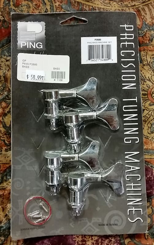 Ping 4-String Bass Precision Tuning Machines, Chrome | Reverb