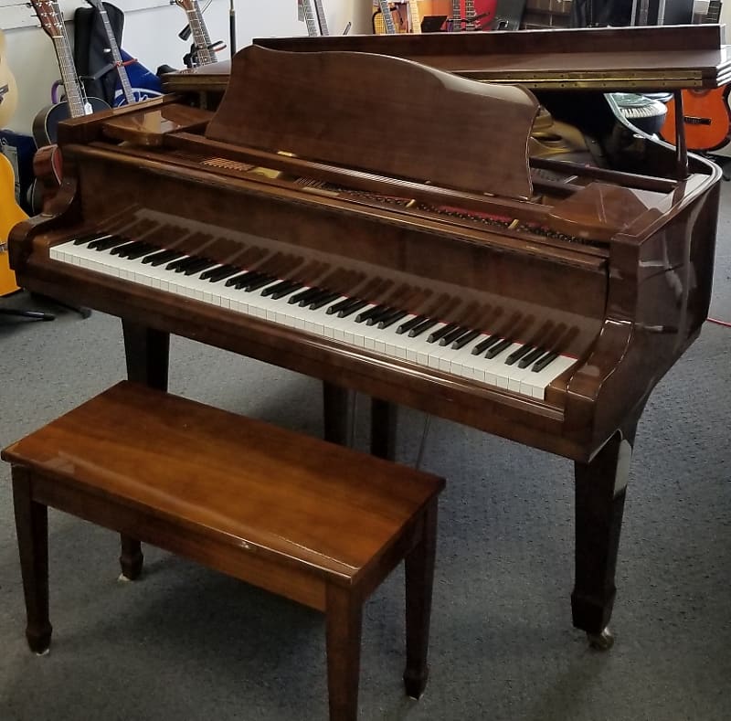Wurlitzer G452 5'2 Grand Piano Polish Walnut - Was $7,000 | Reverb