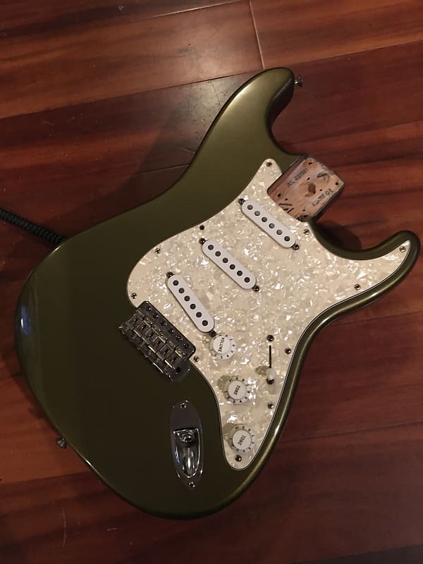 Loaded Fender Powerhouse Strat Stratocaster Aged Green Pewter | Reverb