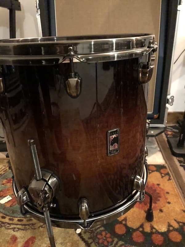 14"x14" Mapex Black Panther 2014 Floor Tom in Tobacco Burst | Reverb