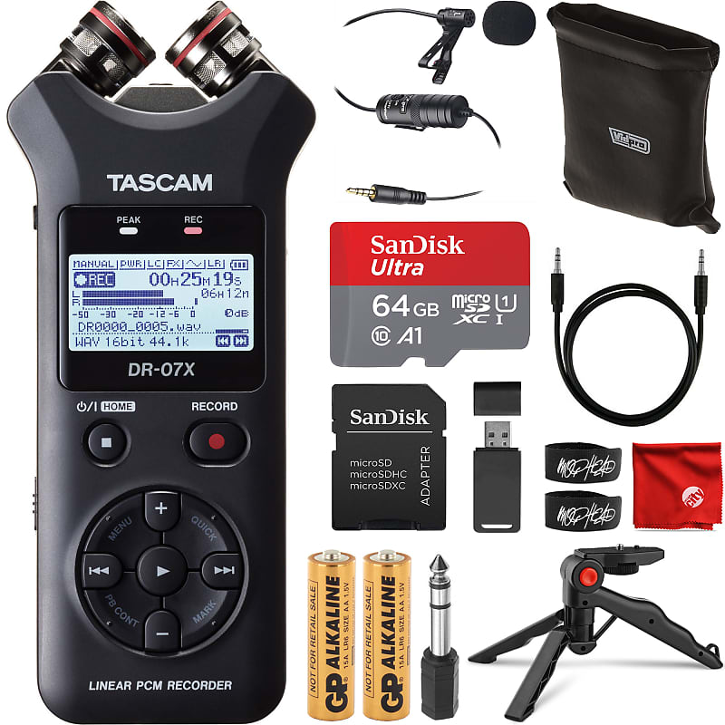 Tascam DR-07X Stereo Handheld Digital Audio Recorder USB | Reverb