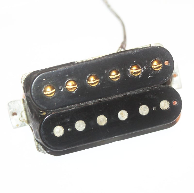 Vintage 1981 Gibson Gold Patent Number Tim Shaw PAF Pickup | Reverb