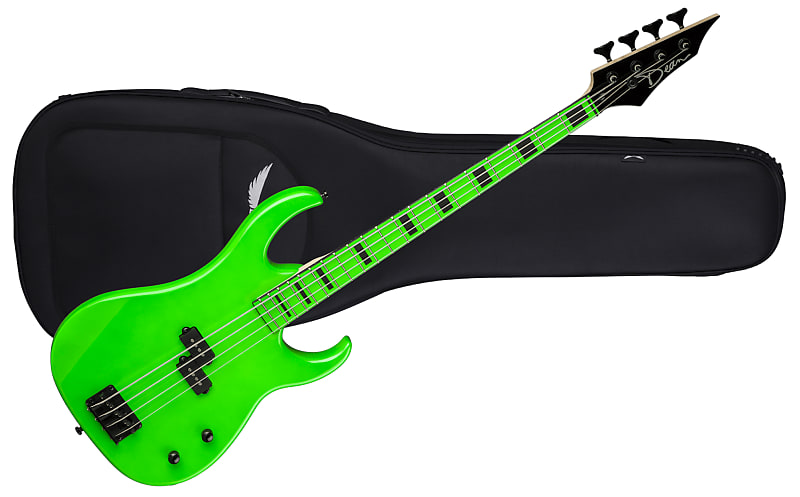 DEAN Custom Zone 4-string BASS guitar - NEW Florescent | Reverb