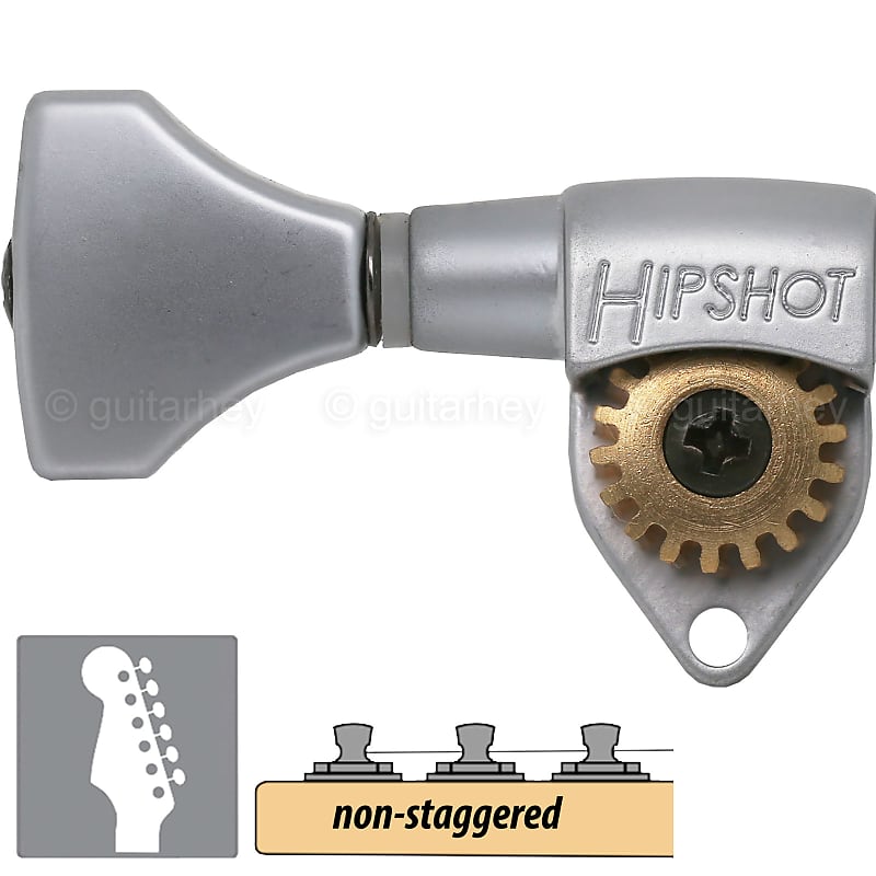NEW Hipshot Classic Open-Gear 6 in line Non-Staggered Tuners | Reverb