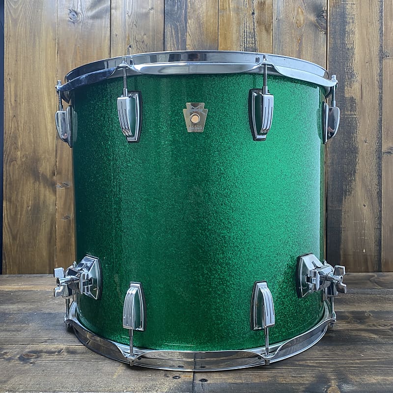 Ludwig 18” Classic Maple Green Sparkle | Reverb