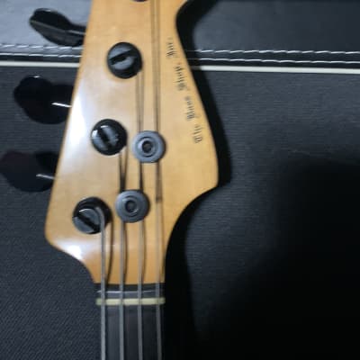 Warmoth blue flamed maple body black esp hardware , custom | Reverb