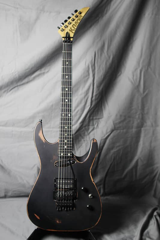 1989 Kramer ProAxe Standard Distressed Matte Black SEE | Reverb