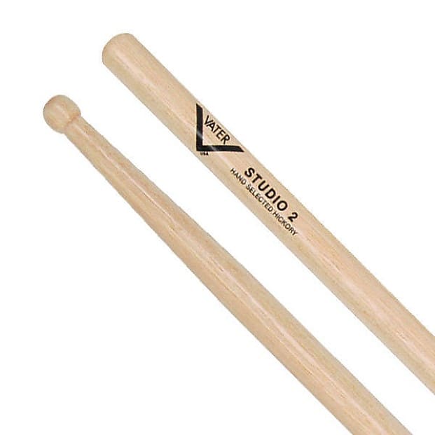 Vater Percussion Studio 2 Hickory Drumsticks - Wood Tip VHS2W | Reverb