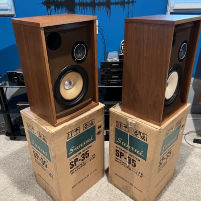 Sansui SP-35 Speakers-Original Boxes-Packing-Manuals | Reverb