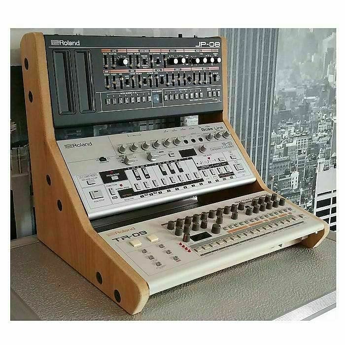 Synths & Wood Roland Boutique Oak Veneered MDF Triple Stand | Reverb