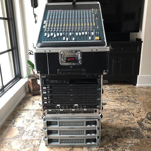 PA System including 1 Wireless Shure Microphone, All Cabeling | Reverb