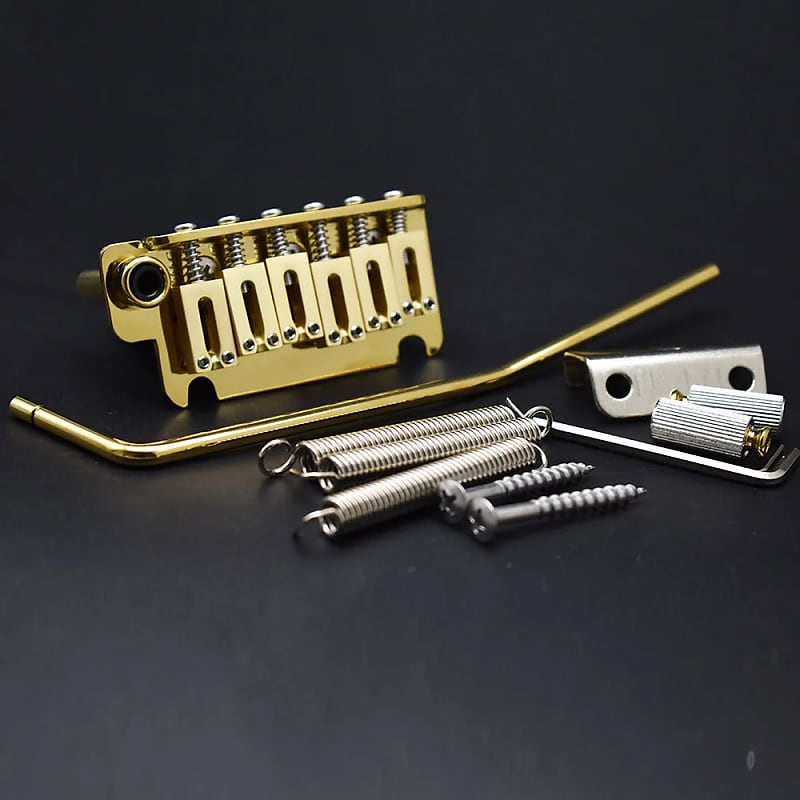 Gold 2 Point Guitar Strat Style Bridge Tremolo System | Reverb