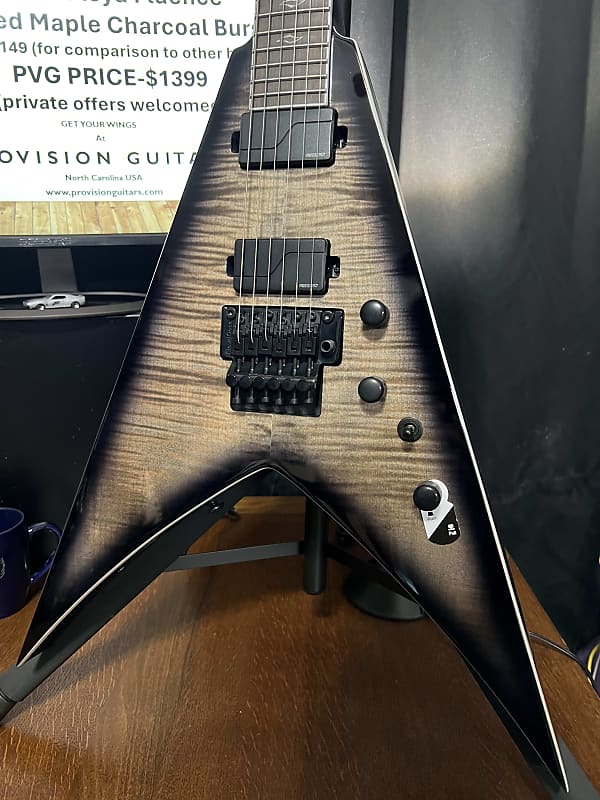 Dean Vengeance Select Floyd Fluence - Charcoal Burst | Reverb
