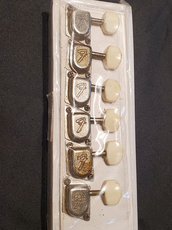 (#T117) Fender Schaller Six In Line Tuners First Series | Reverb