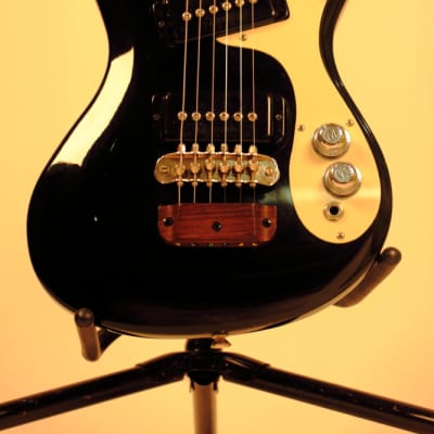 Rare Mosrite MINI 1990 All Black Model with an original gig | Reverb