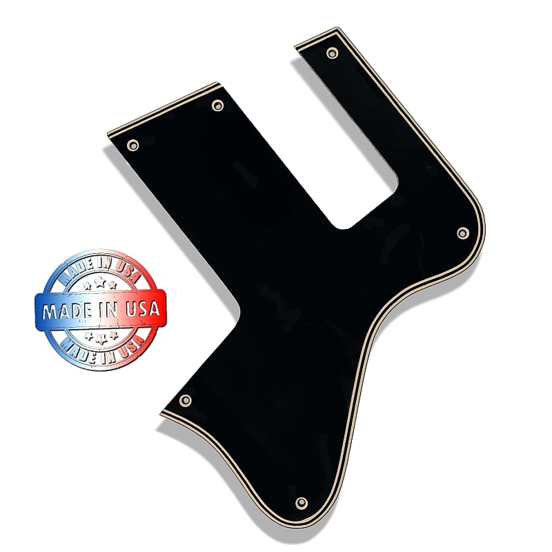 5 ply Black/Cream WIDE BEVEL Pickguard for Gibson Les Paul | Reverb UK