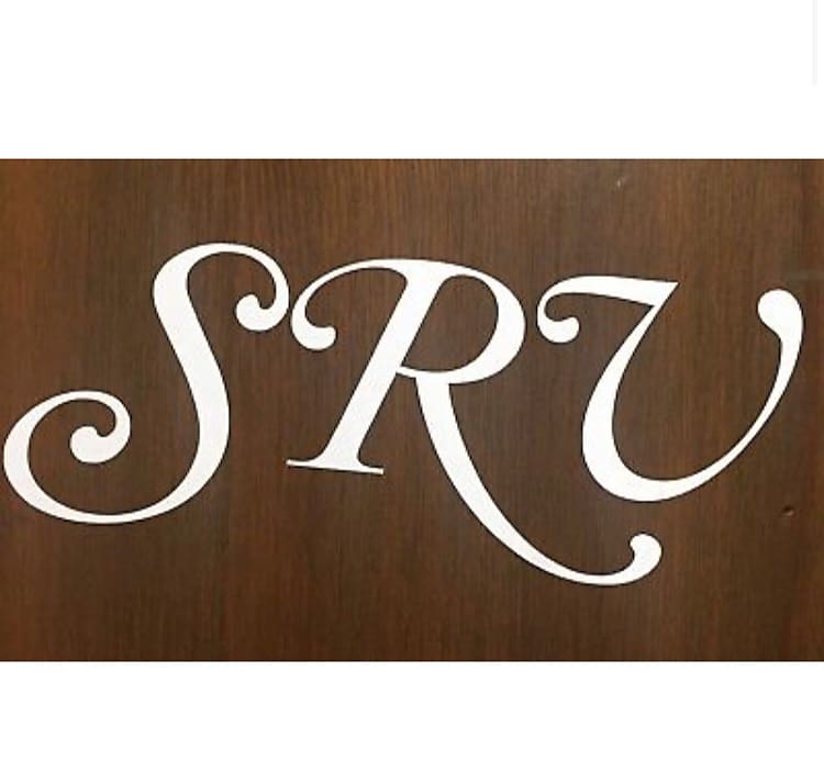 SRV White Script Decal Sticker or Your Initials | Reverb