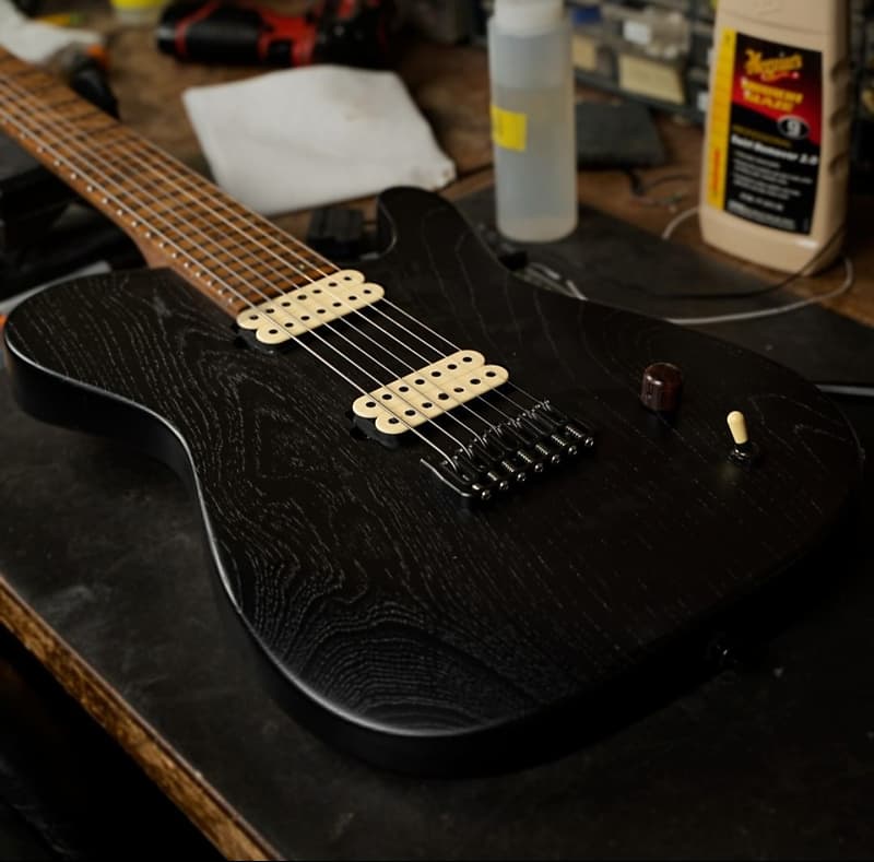 Kiesel Solo 7 String 2022 Black Raw Tone | Reverb Canada