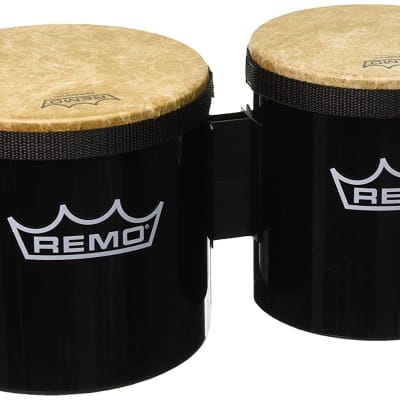 Remo Pre-Tuned Bongo Drum Black | Reverb