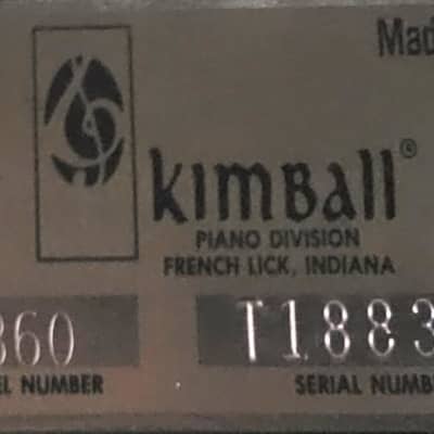 Kimball 5860 1980s - Gloss Ebony | Reverb
