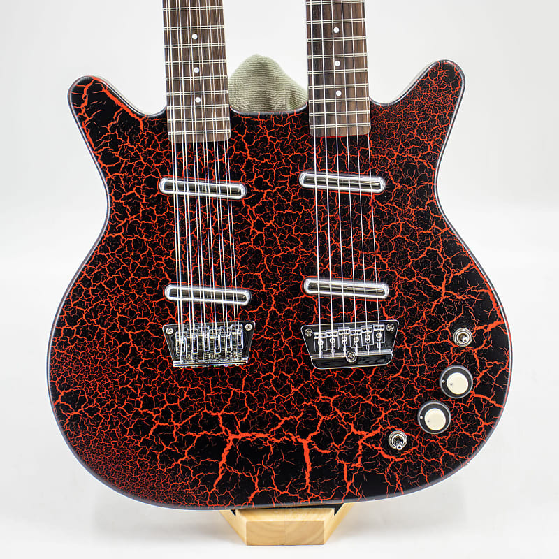 Danelectro Double Neck 6/12 in Red Crackle | Reverb