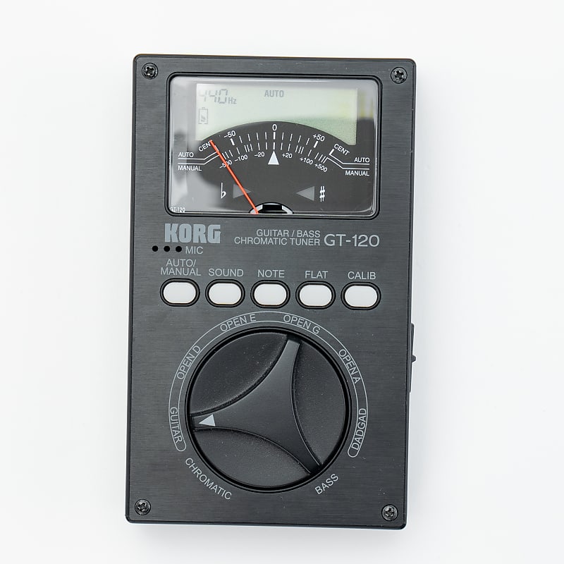 Korg GT-120 Guitar Bass Chromatic Tuner ca 2000s - Black | Reverb