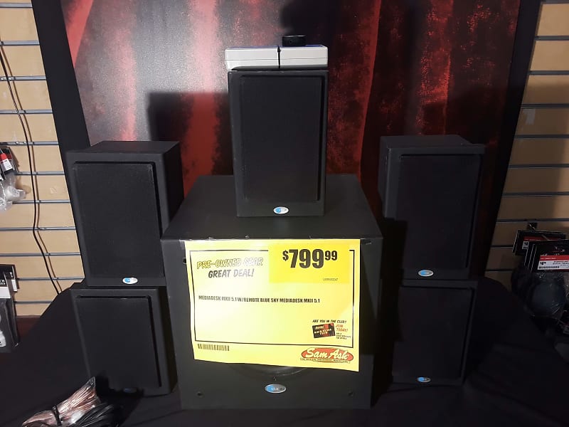 Blue Sky MEDIADESK MKII 5.1 Surround System Speakers with | Reverb