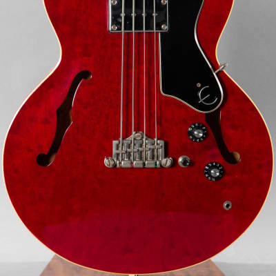 1990 Epiphone EB-2 Rivoli Bass Cherry ~Video~ | Reverb