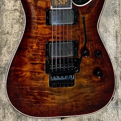 ESP EII HOR FR II TESB EMG Horizon Tiger Eye Sunburst Flame | Reverb