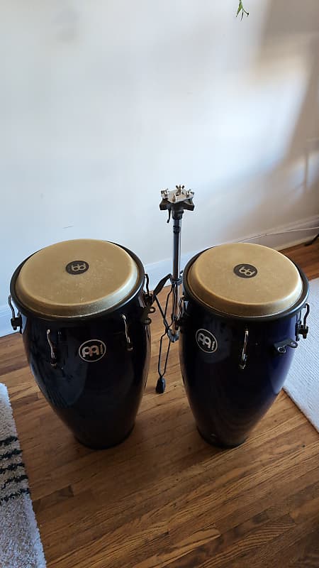 Meinl Congas w/ 2 Gator cases & stand | Reverb