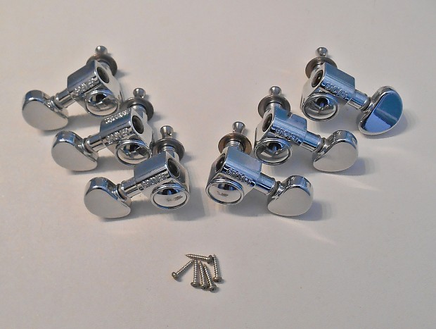 Grover Chrome Guitar Tuning Pegs. 3x3. Screws. Project. Free | Reverb