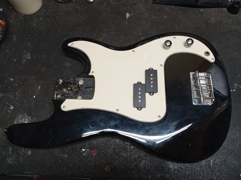 P Bass style body with electronics and bridge For parts or | Reverb