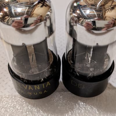 6SN7GTB Sylvania NOS Testing NIB Matched Pair Tubes Black Bat | Reverb