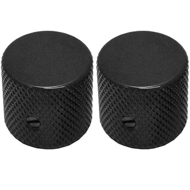 NEW (2) Black Brass Barrel Knobs with Set Screw for | Reverb