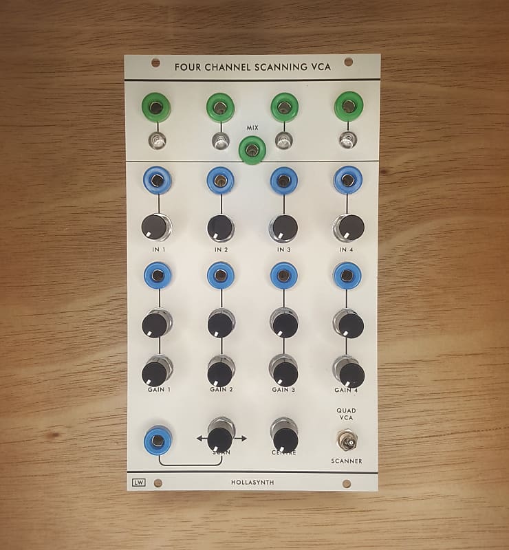 Hollasynth Four Channel Scanning VCA 4U Loudest Warning | Reverb