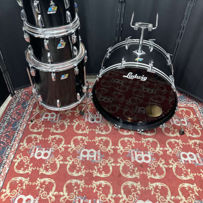 Ludwig 80's - Black Cortex drum set / shell pack | Reverb