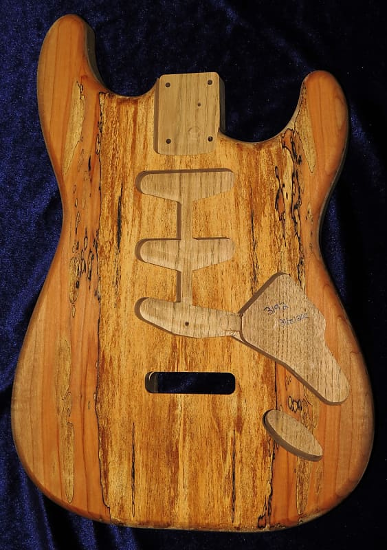 Spalted Maple Top / Butternut Wood Strat body - Standard - | Reverb