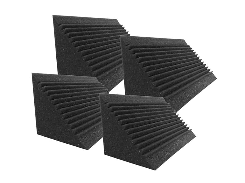 Arrowzoom 4 pcs Black Multi-Cut Corner Bass Trap 4.7 x 4.7 x | Reverb