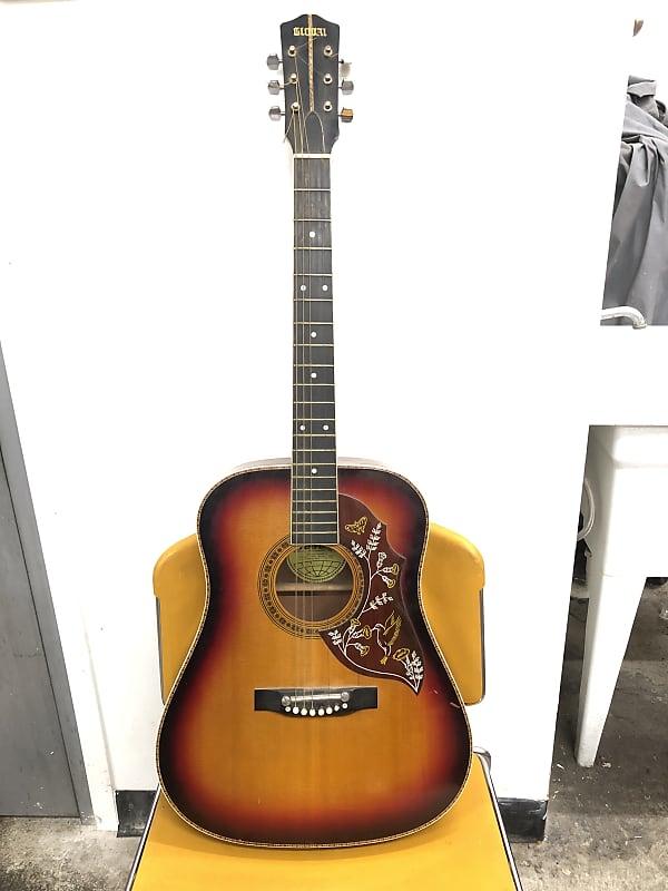 Vintage Global Hummingbird Copy Acoustic Guitar Made in Korea | Reverb