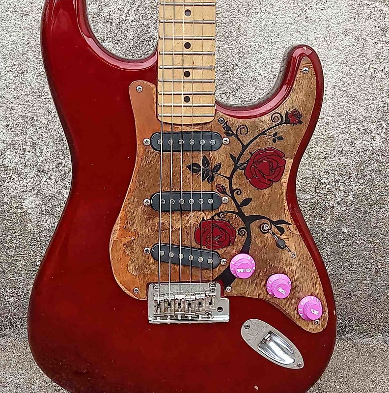 Pickguard Stratocaster Guitars Fender Roses Patina Recycled | Reverb