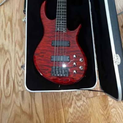 Carvin Icon IC5 -5 String Bass Guitar 2010 - Ruby Red | Reverb