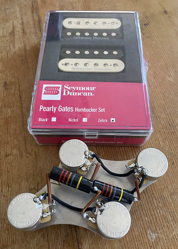 Seymour Duncan Pearly Gates Humbucker Pickup Set Zebra 50's | Reverb