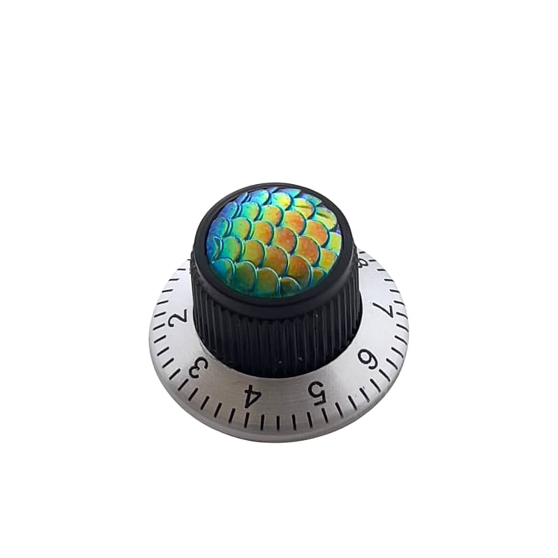 Dragon Scales (Green) - Custom Guitar Knobs - Aluminum Dial - | Reverb