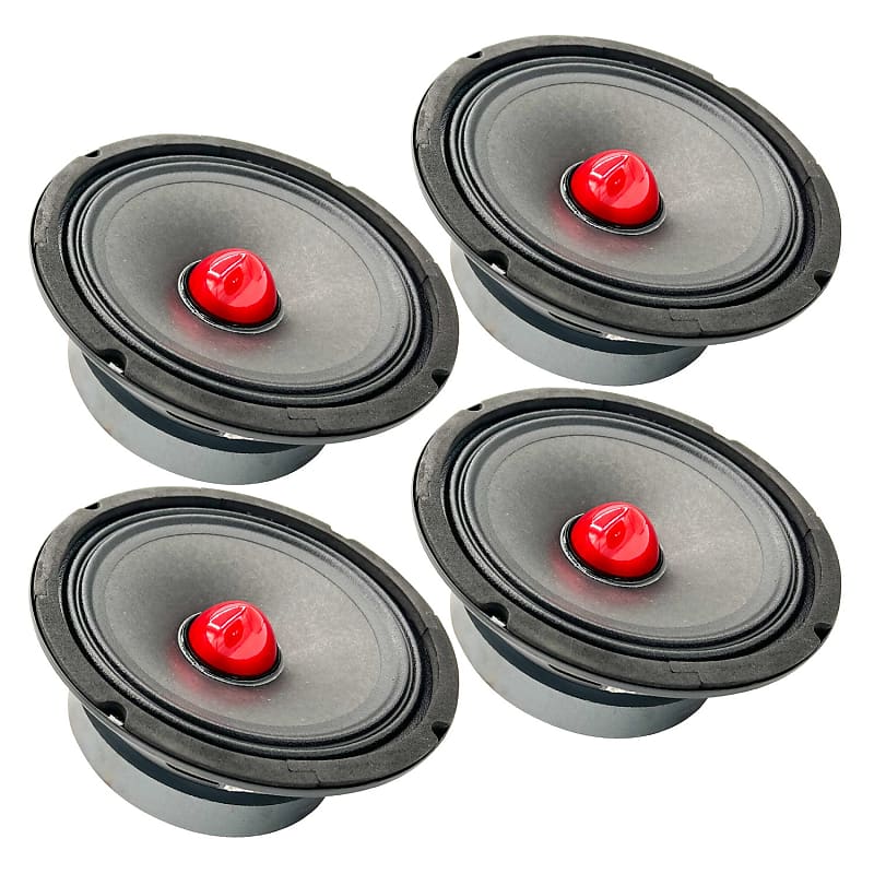 5 CORE 8 Inch Mid-Range Bullet Pro Audio Car Speaker, Red | Reverb