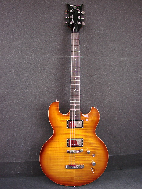DBZ Imperial FM Electric Guitar Flame Maple Amber Sunburst | Reverb