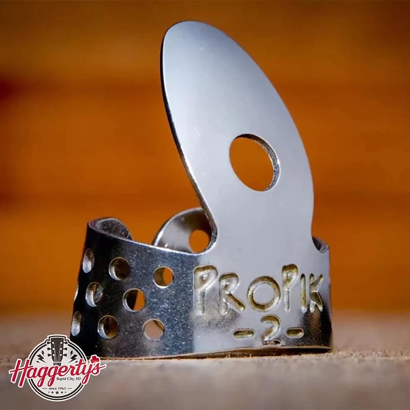 ProPik Nickel Silver Standard Fingerpick, #2, Straight | Reverb