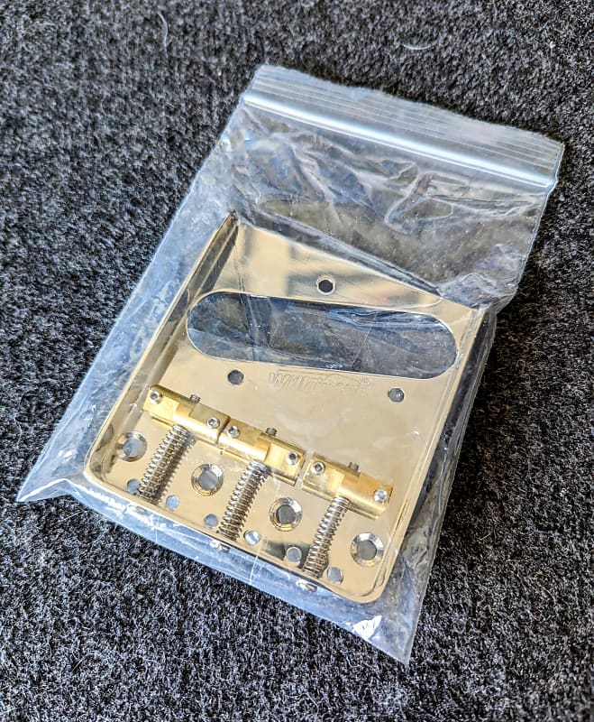 Wilkinson Chrome Telecaster Bridge Brass Saddles Tele Left | Reverb