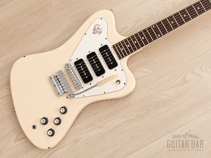 1966 Gibson Firebird III Non-Reverse Polaris White 100% | Reverb UK