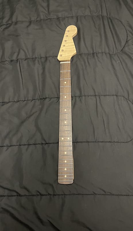 Warmoth Stratocaster Neck | Flame Maple w/ Dark Rosewood | Reverb