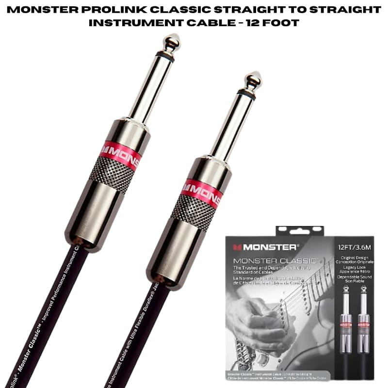 Monster Prolink Classic Straight to Straight Instrument Cable | Reverb